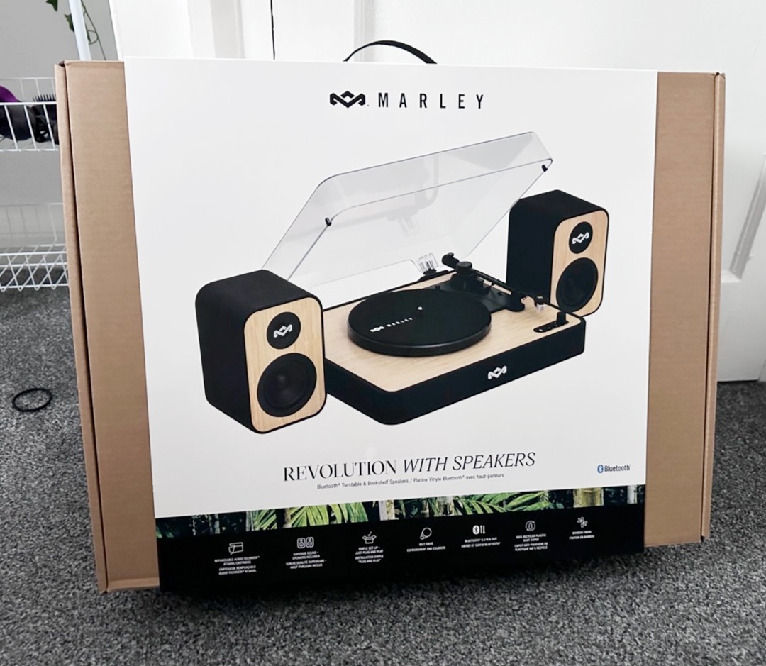 House of Marley Revolution Wireless with Speakers Record Player, Easy ...