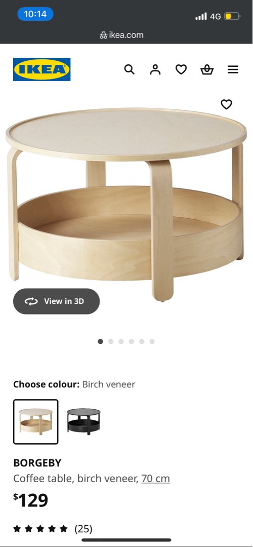 IKEA Borgeby Coffee Table, Furniture & Home Living, Furniture, Tables ...