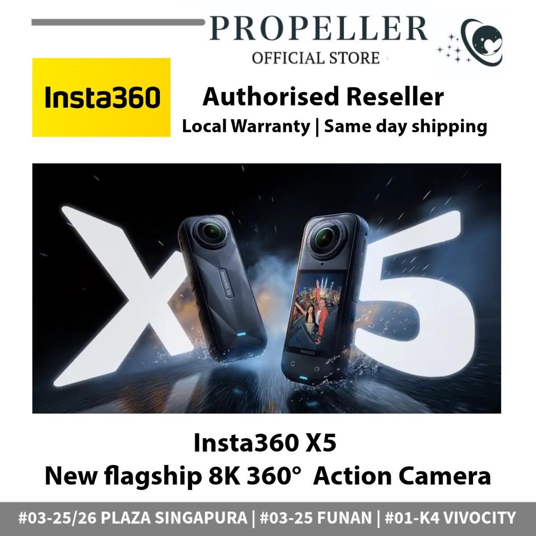 Insta360 X5 - Triple Al Chip | 8K30fps 360° Video with Dual 1/1.28" Sensors | Sports & Vlogging ...