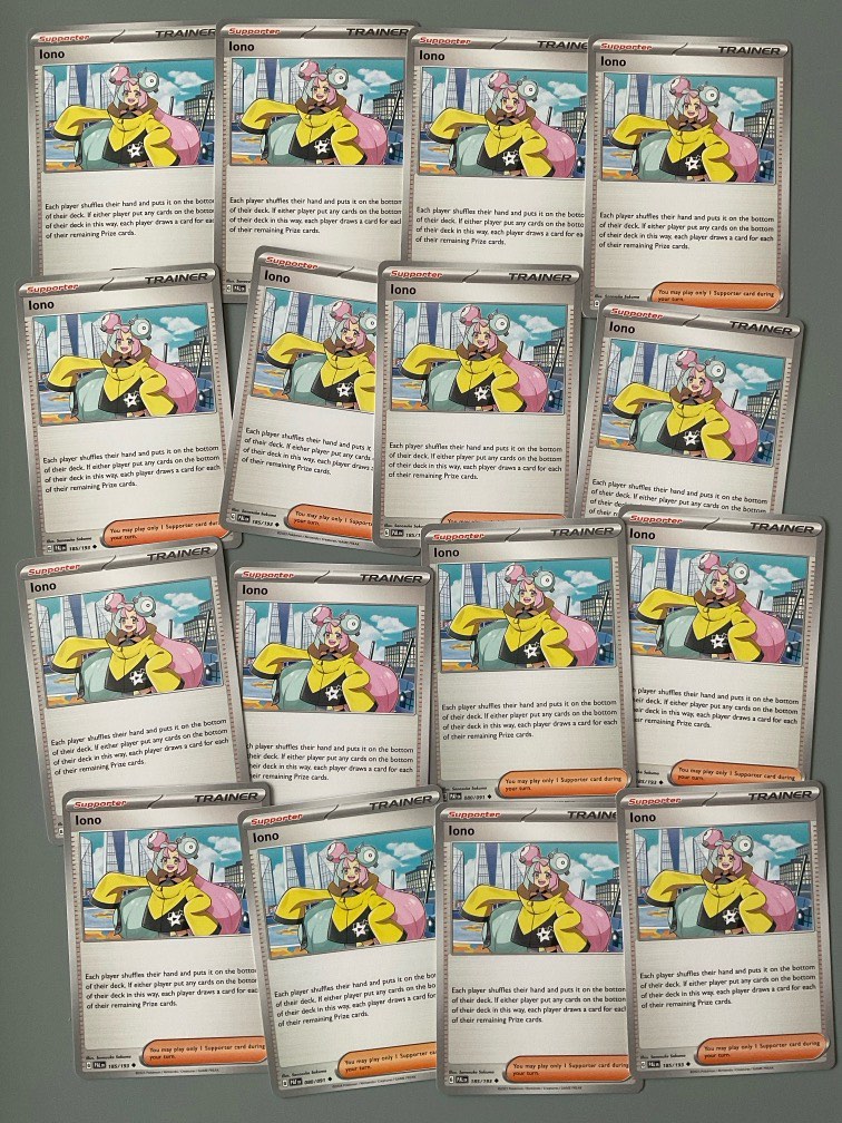 Iono trainer PAL 185/PAF 080 playable Tcg Pokemon card, Hobbies & Toys ...