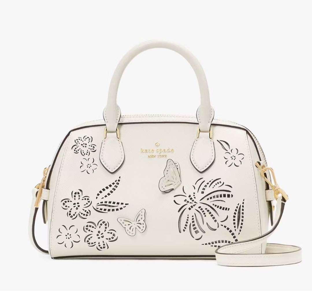 Kate Spade Madison Small Duffle Perforated Crossbody, Luxury, Bags ...