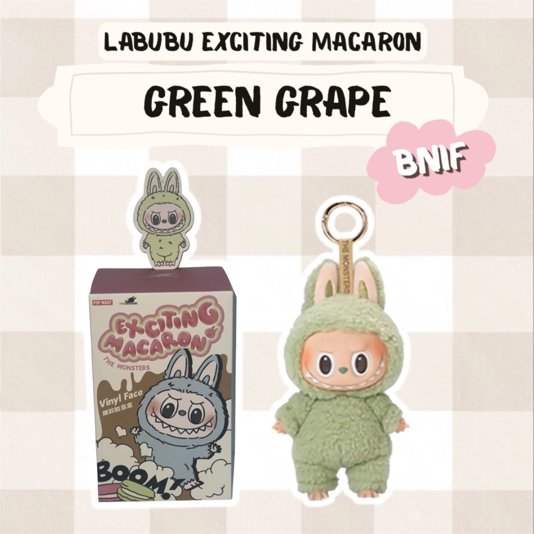 Labubu Green grape, Hobbies & Toys, Toys & Games on Carousell
