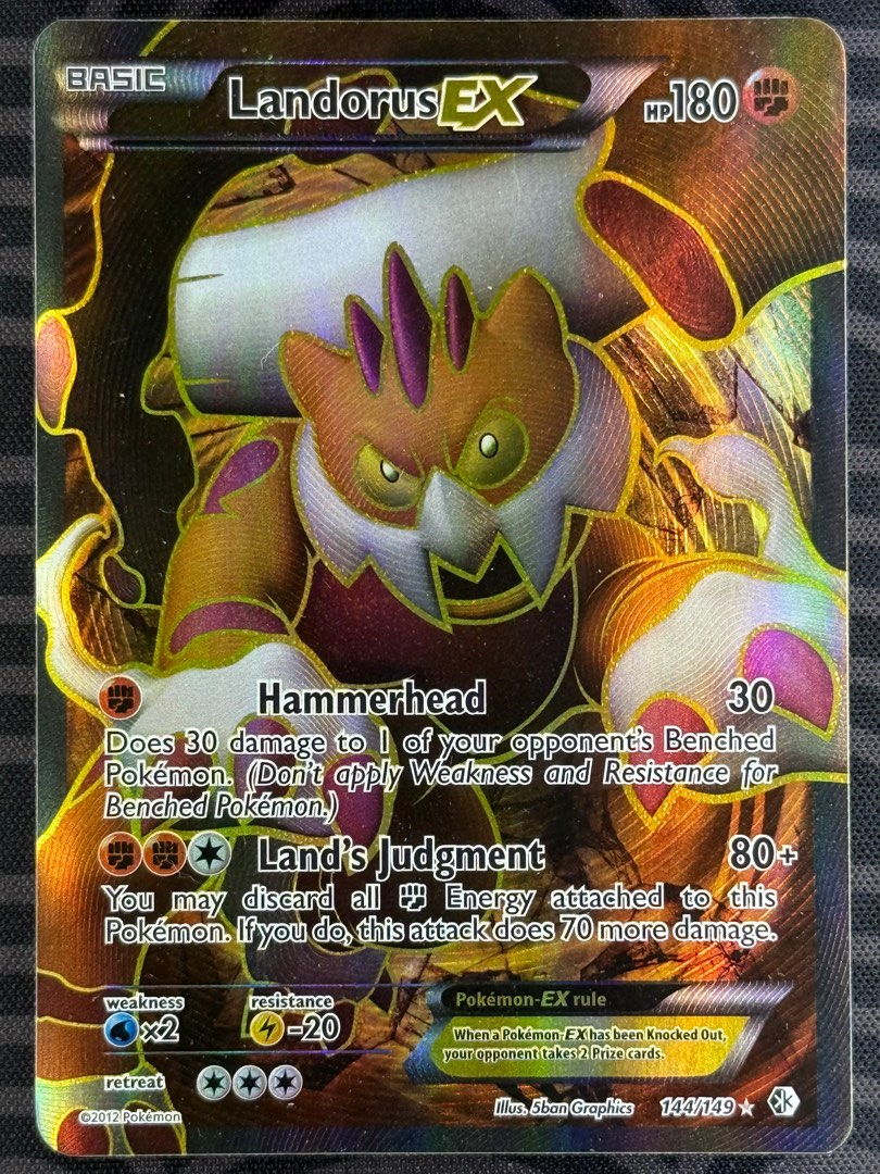 Landorus EX 144/149 Full Art Ultra Rare Boundaries Crossed Pokemon TCG ...