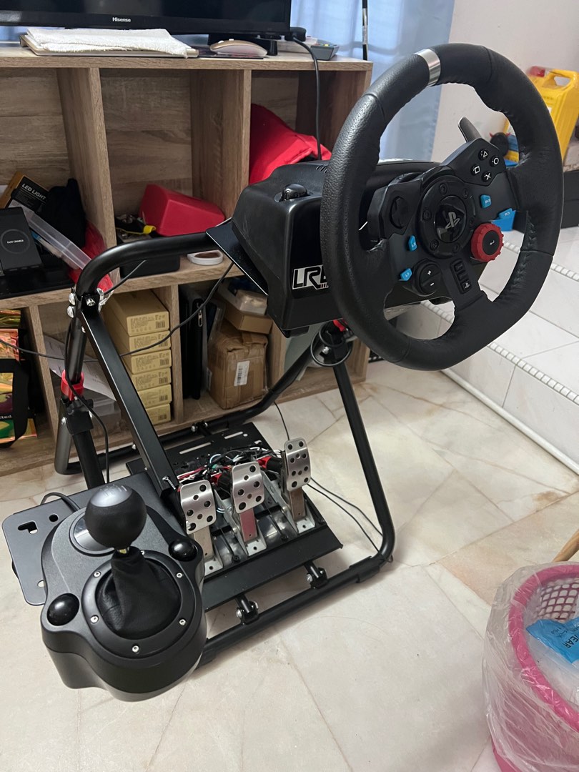 Logitech G29 Steering Wheel + Pedal + Shifter set+Rack, Video Gaming ...