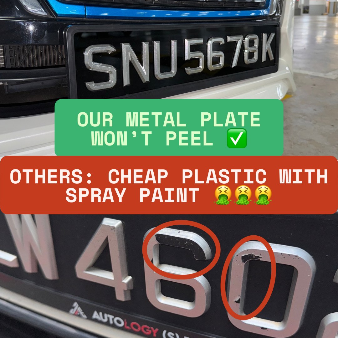 [LTA COMPLIANT] Aluminium Chrome Car Plate | License Number Car Plate ...