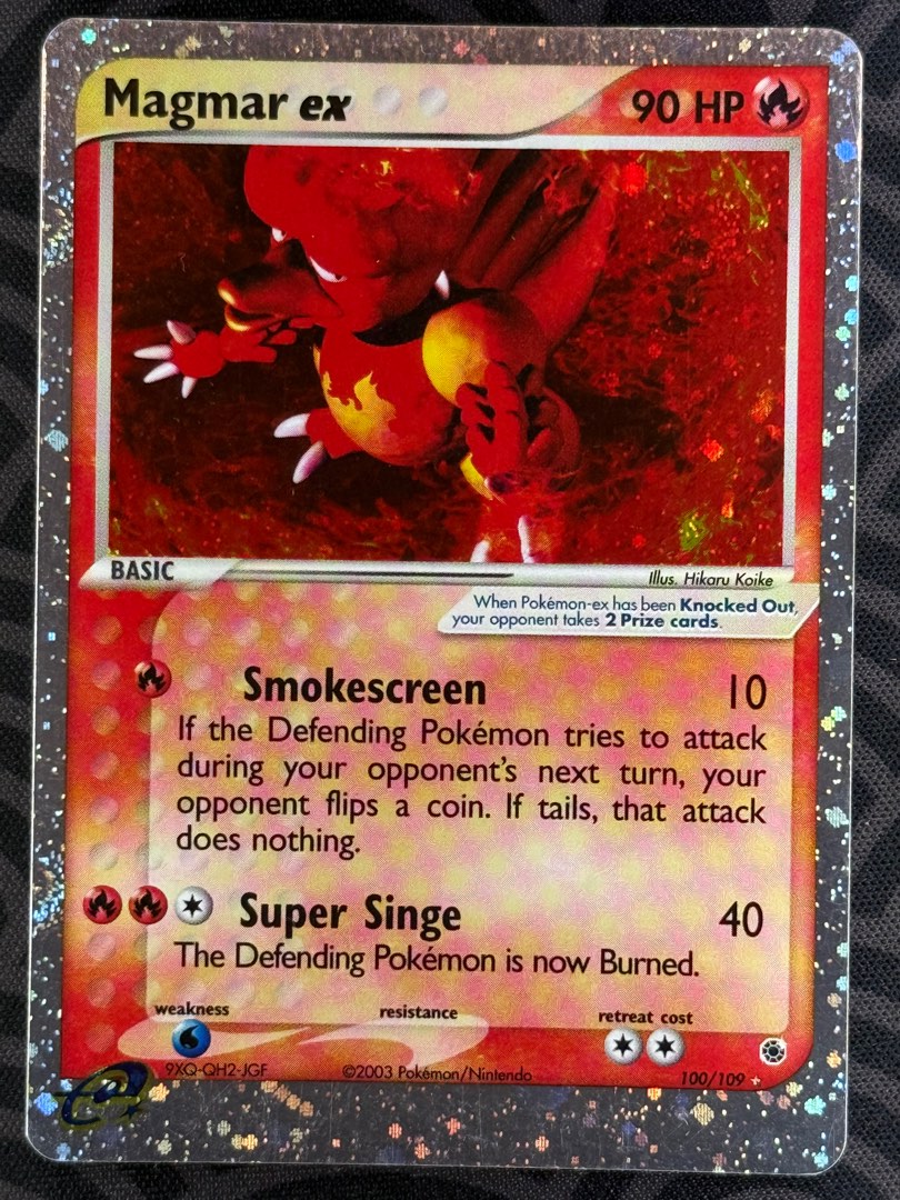 Magmar EX 100/109 Ultra Rare Ex Ruby & Sapphire Pokemon TCG, Hobbies & Toys, Toys & Games on ...