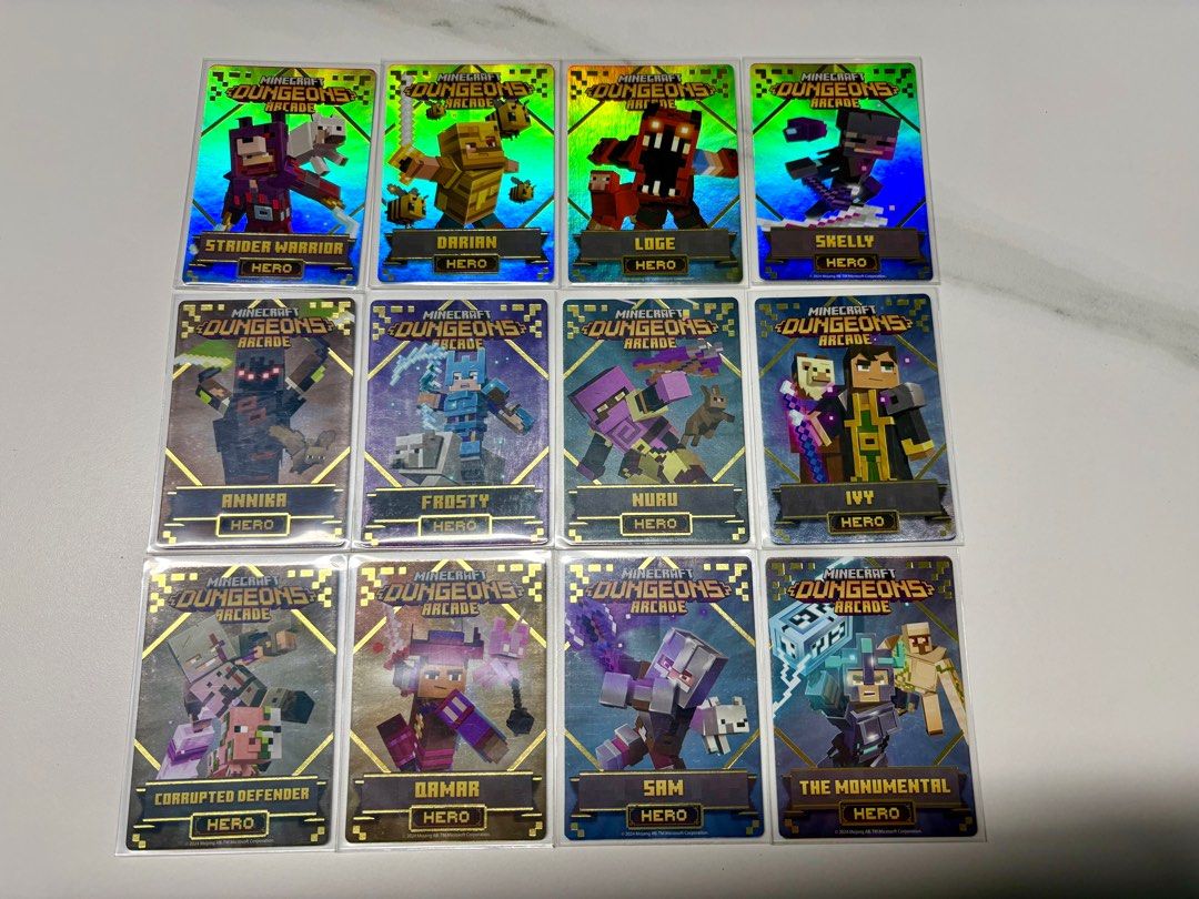 Minecraft Dungeons Arcade Series 3 Foil Shiny Hero Heroes Card Timezone ...