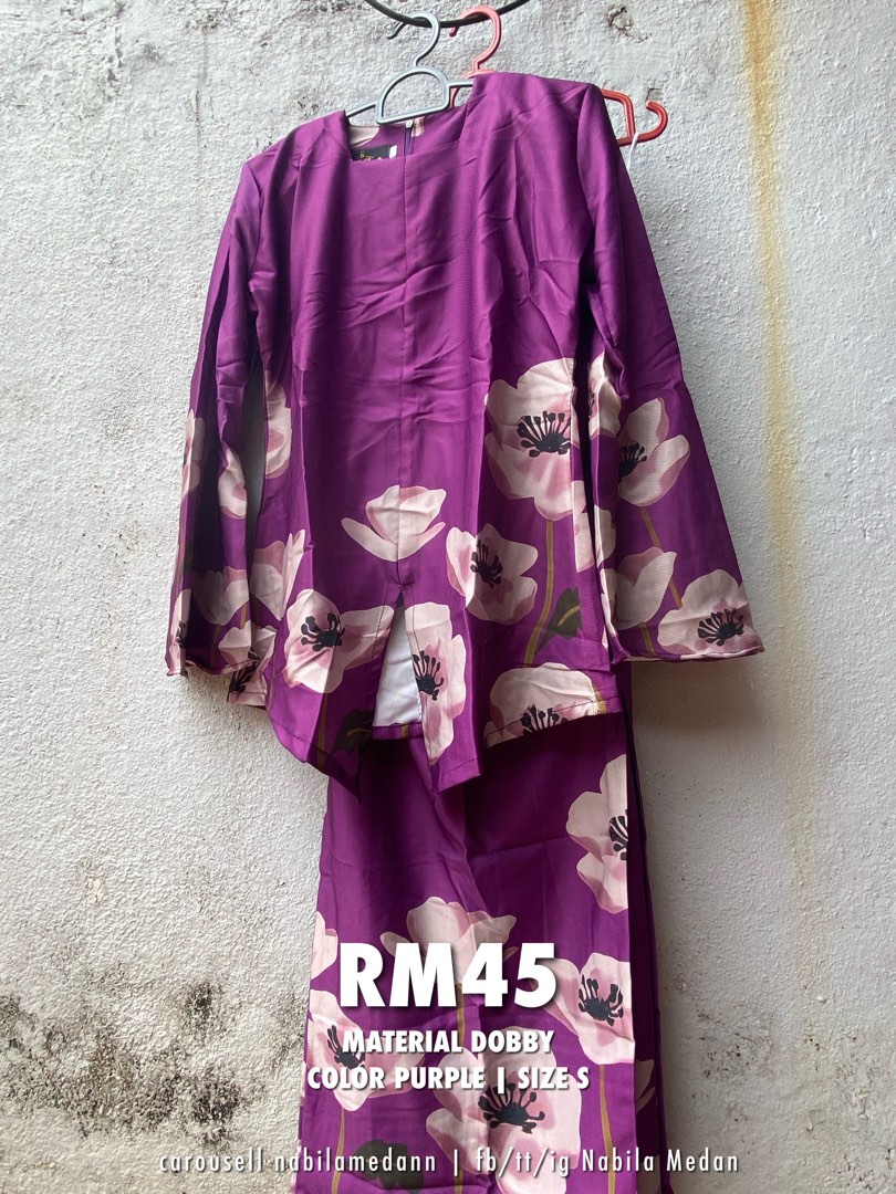 Mini Kebaya Purple, Women's Fashion, Muslimah Fashion, Baju Kurung ...