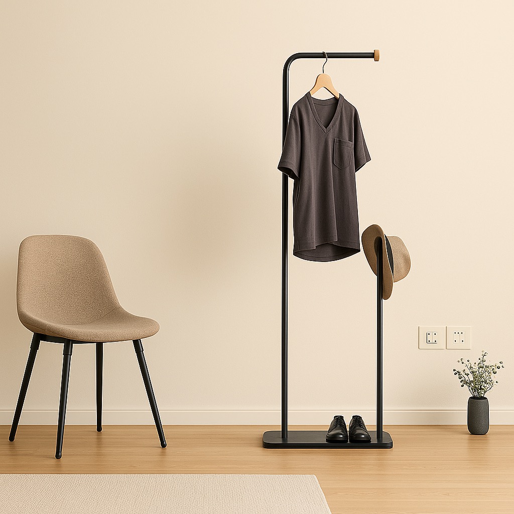 Minimalist Clothes Hanger Rack | Slim Standing Hanger Rack | Narrow ...