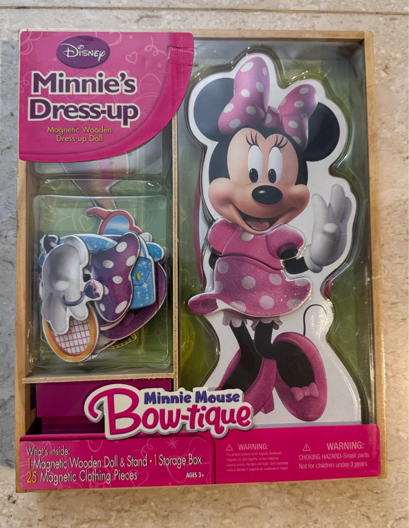 Minnie Mouse Magnetic Wooden Dress Up Doll, Hobbies & Toys, Toys ...