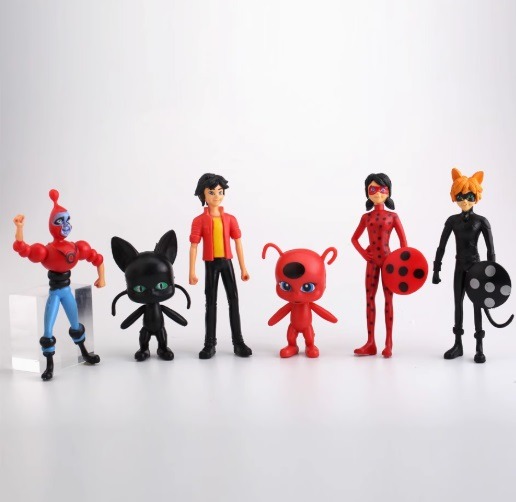 Miraculous Ladybug Figurines / Cake Toppers (6 Pcs A Set), Hobbies ...