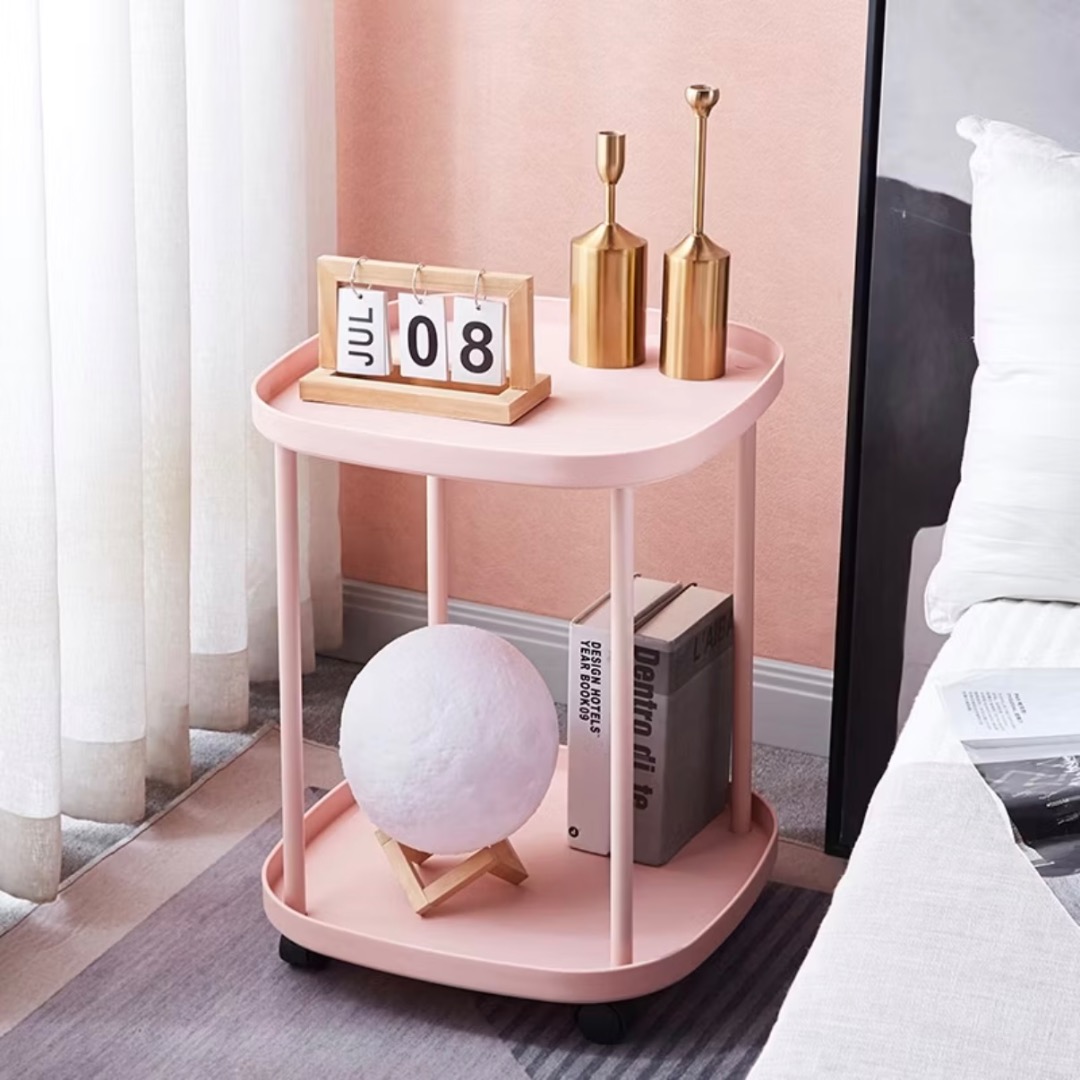Mobile Side Table | Small Sofa Side Table | Round Rolling Table ...