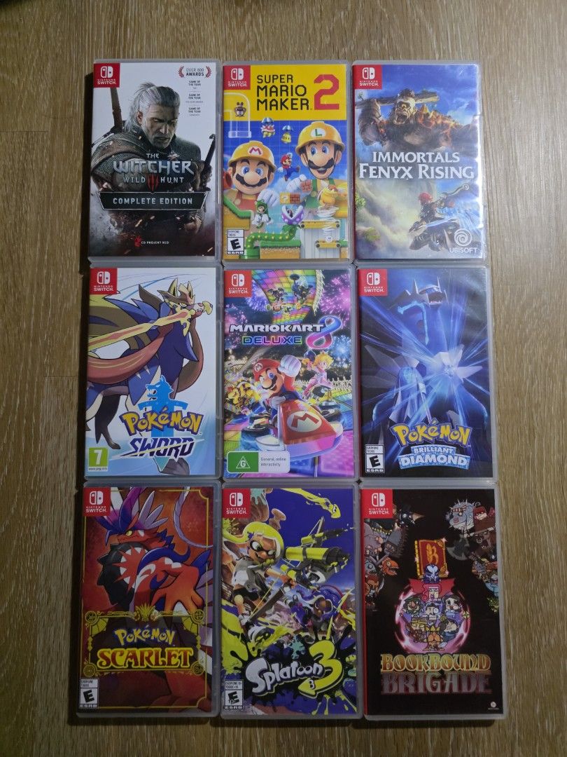 Nintendo Switch - Witcher Wild Hunt / Super Mario Maker 2 / Immortals ...