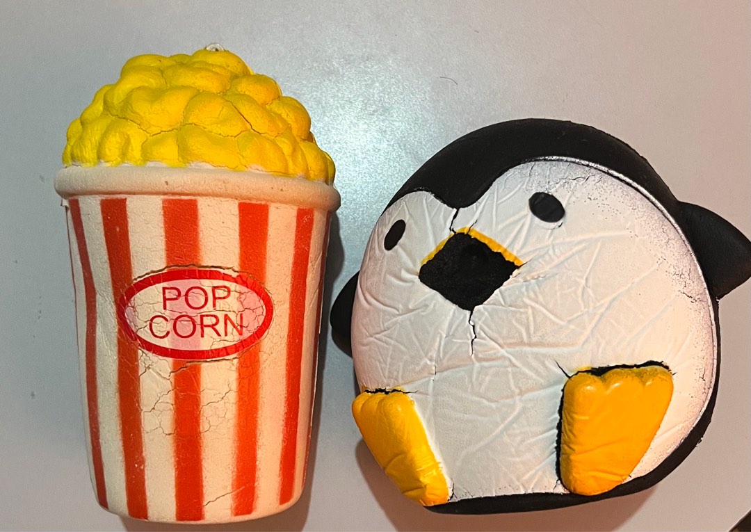 “Penguin and Popcorn” Squishy ‘Bundle of 2, Hobbies & Toys, Toys ...