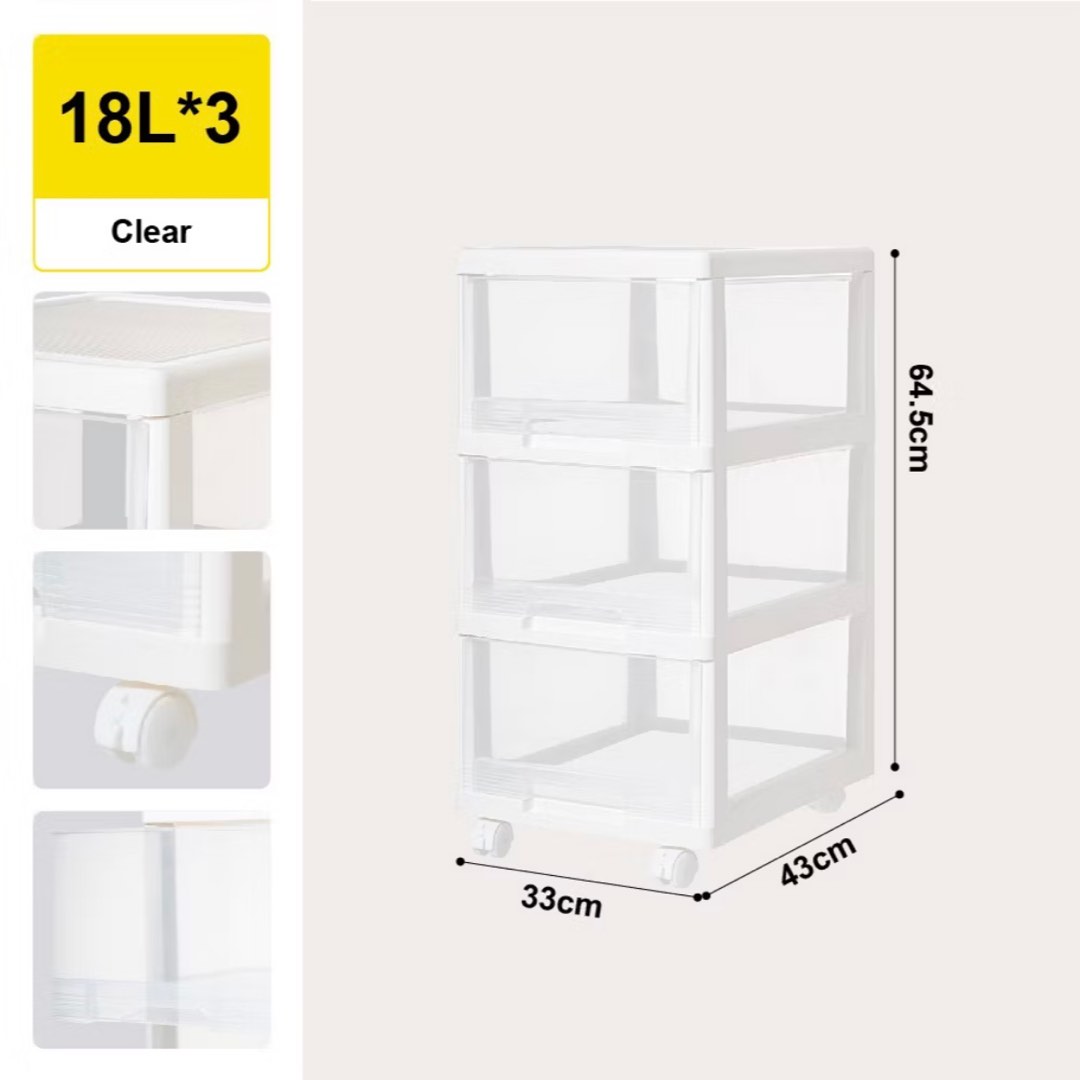Plastic Drawer Storage Cabinet | Clear Drawer Organizer Cabinet | Multi ...