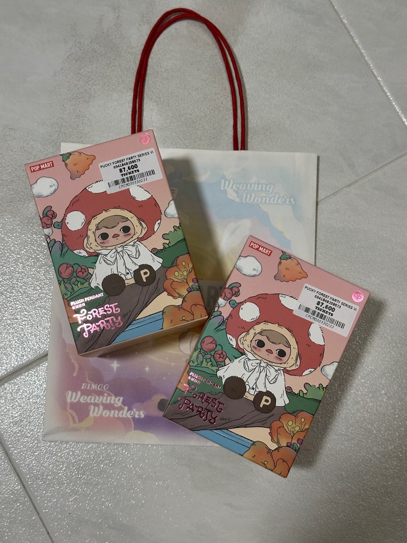 Popmart Pucky Forest Party Series VI Plush Pendant, Hobbies & Toys ...
