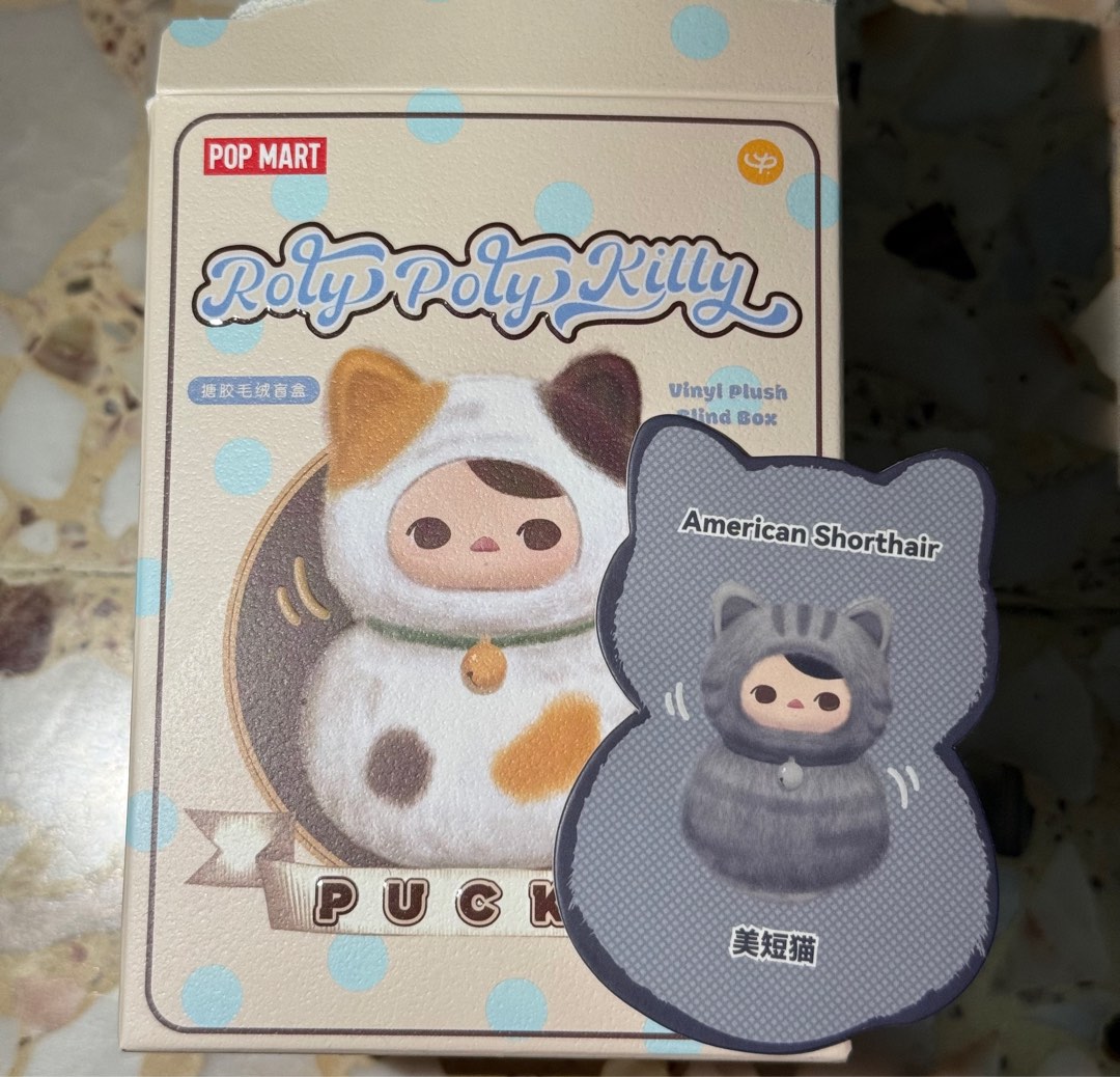Popmart Pucky Roly Poly Kitty Vinyl Plush American Shorthair, Hobbies ...