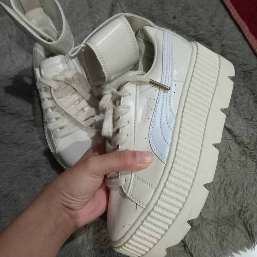 Puma X Fenty By Rihanna (Ankle Strap Cleated Creeper), Fesyen Wanita ...