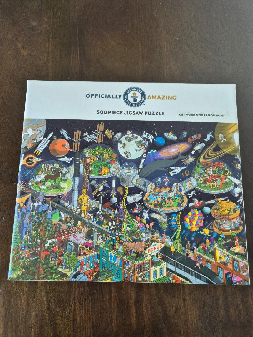 Puzzles Guinness World Record 2024 Book and 500 pieces puzzle, Hobbies ...