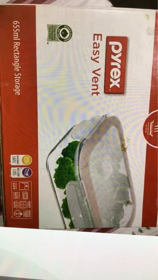 Pyrex Easy Vent 655ml Rectangle Storage, Furniture & Home Living ...