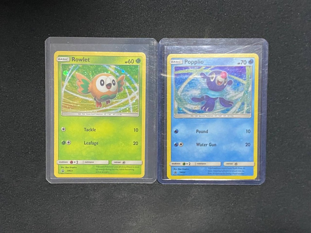 Rowlet Popplio Sun & Moon Black Star Promos Pokemon, Hobbies & Toys ...