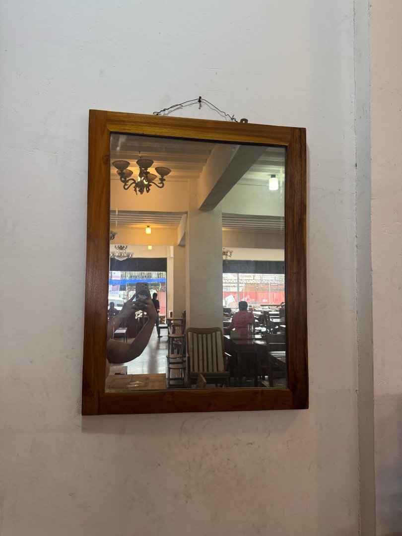 Solid Teak Wood Big Rectangular Jasmine Mirror Furniture, Furniture ...