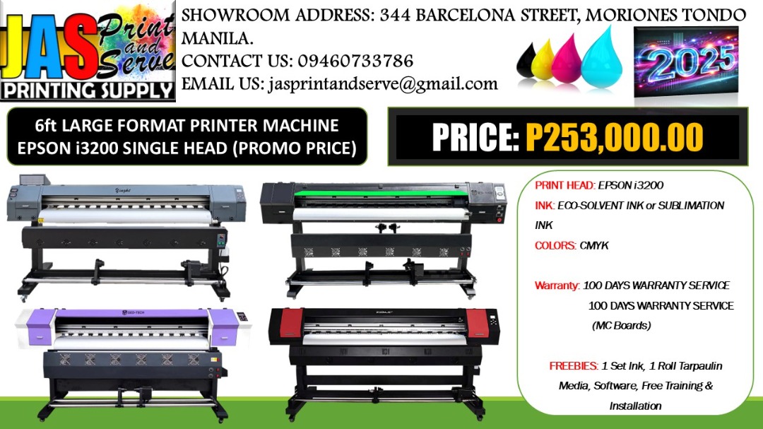 Stickers! 6ft Tarpaulin Printer Machine/Eco-solvent printer machine ...