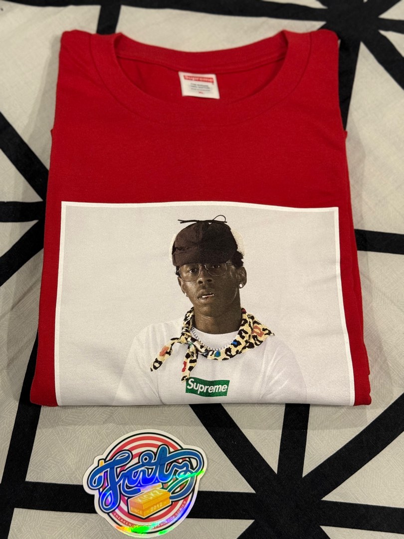 Supreme x Tyler the Creator Tee Red size: Xlarge, Men's Fashion, Tops ...