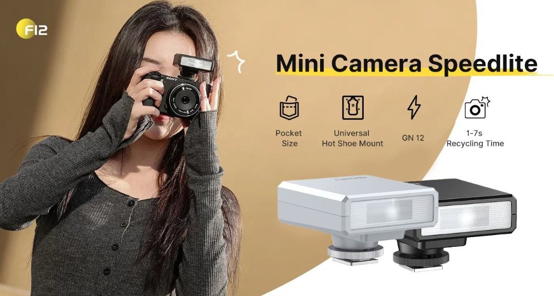 Ulanzi F12 Camera Flash, Camera Speedlite with GN12 / CCT 5600K for ...