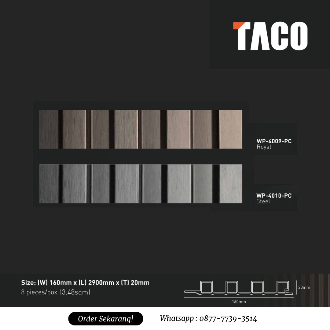 WPC Deco Panel TACO | Hiasan Dinding Wallpanel Kisi-Kisi Tebal 20mm ...
