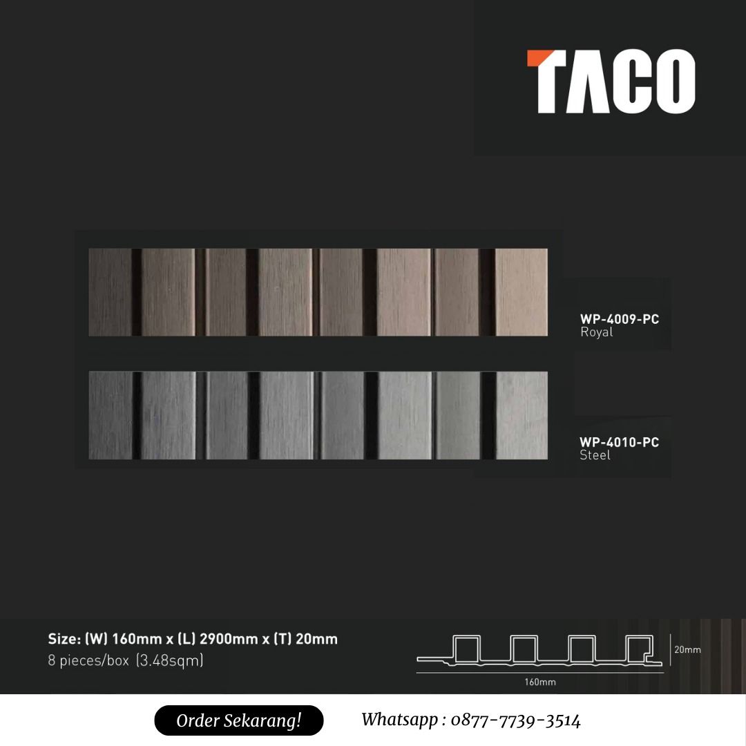 WPC Deco Panel TACO | Hiasan Dinding Wallpanel Kisi-Kisi Tebal 20mm ...