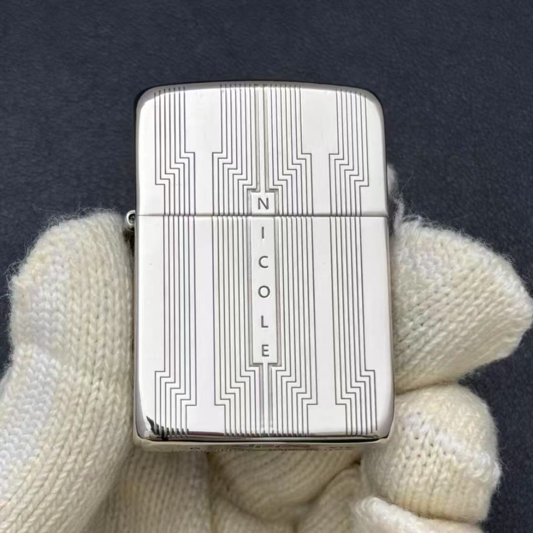 Zippo 1941y NICOLE Pure nickel-silver lighter, Hobbies & Toys ...