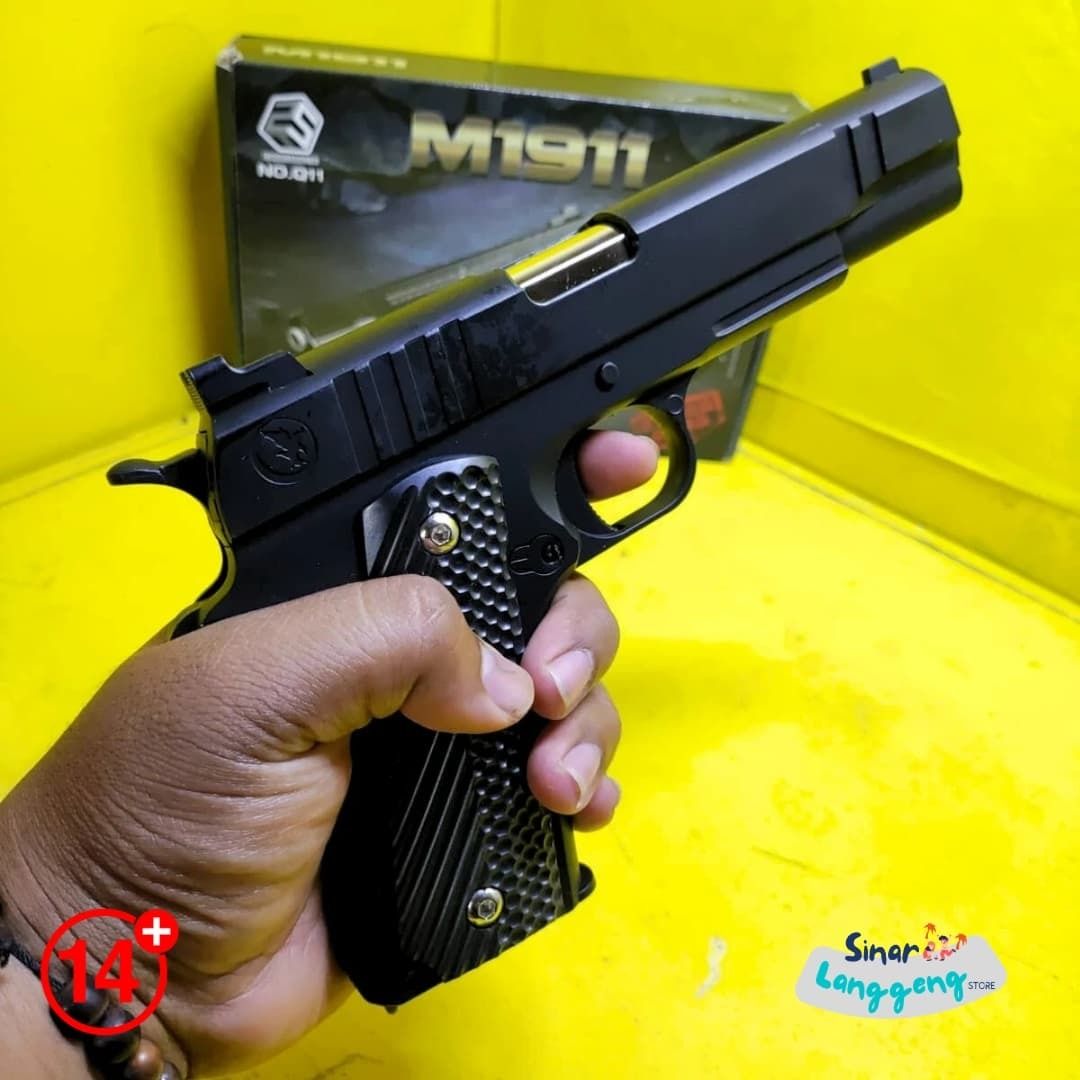ZST Q11 Model Colt M1911 Full Black Material Solid ABS, Toys ...