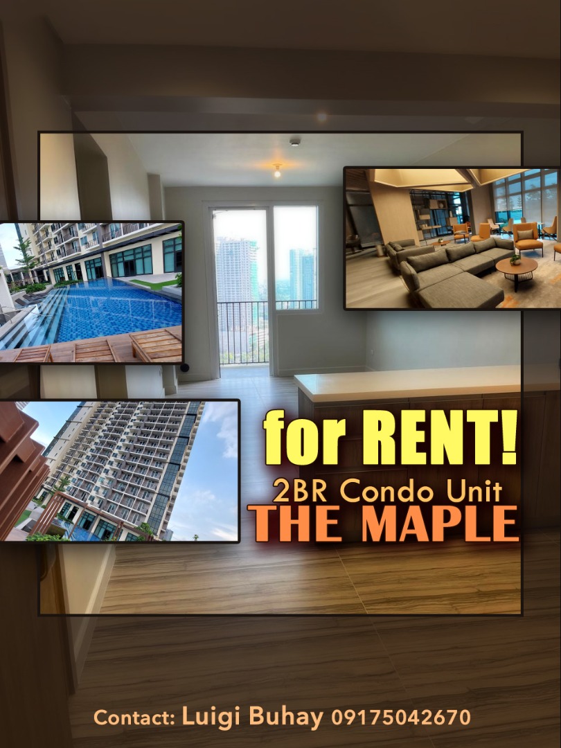2BR MAPLE Verdant Towers- Ortigas East condo unit for RENT, Property ...