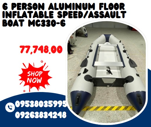 6 PERSON ALUMINUM FLOOR INFLATABLE SPEED / ASSAULT BOAT MC330-6 ...