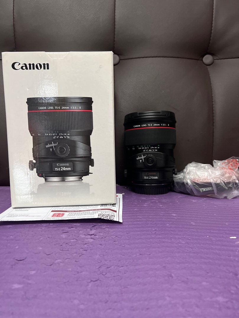 勁新淨 全套有盒 香港行貨 Canon TS-E TSE 24 24mm F3.5 II 移軸鏡頭 後期年份, 攝影器材, 鏡頭及裝備 - Carousell