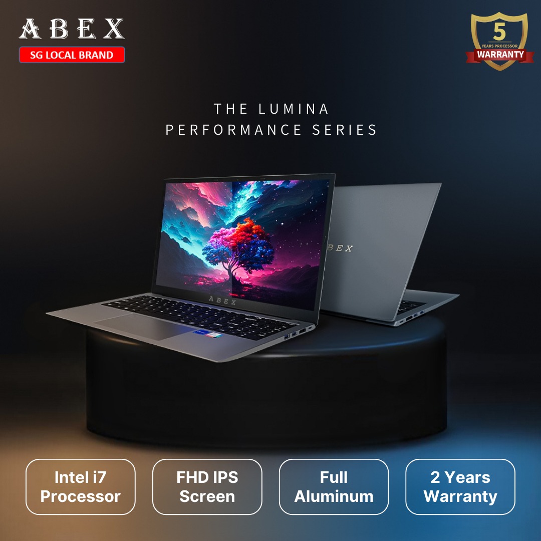 ABEX LUMINA AX59 / i7-13620H / Slim & Lightweight 15" FHD Laptop / 32GB RAM / 1TB SSD / SG Local ...