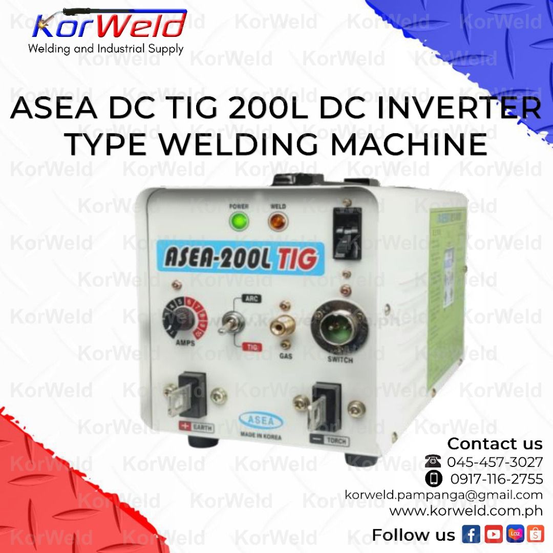 ASEA DC TIG 200L INVERTER TYPE WELDING MACHINE PHP 48,000, Commercial ...