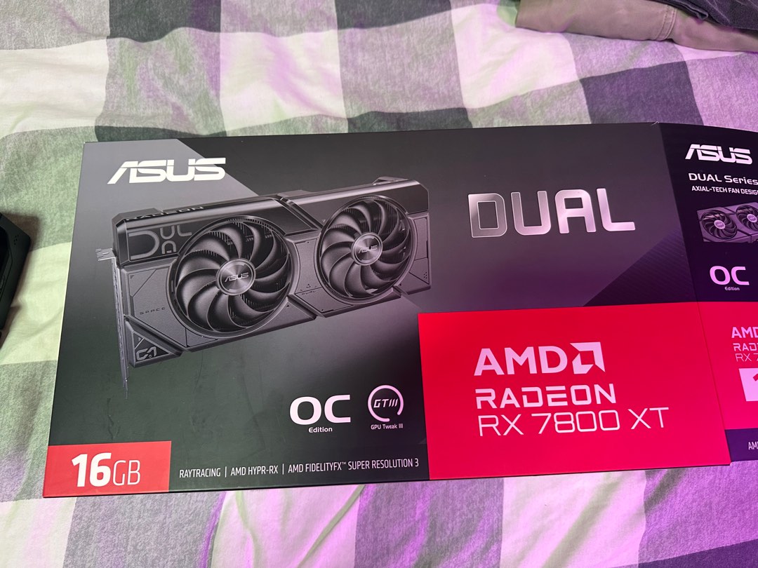 Asus Radeon Dual RX 7800 XT O16G Twin Fan, Computers & Tech, Parts ...
