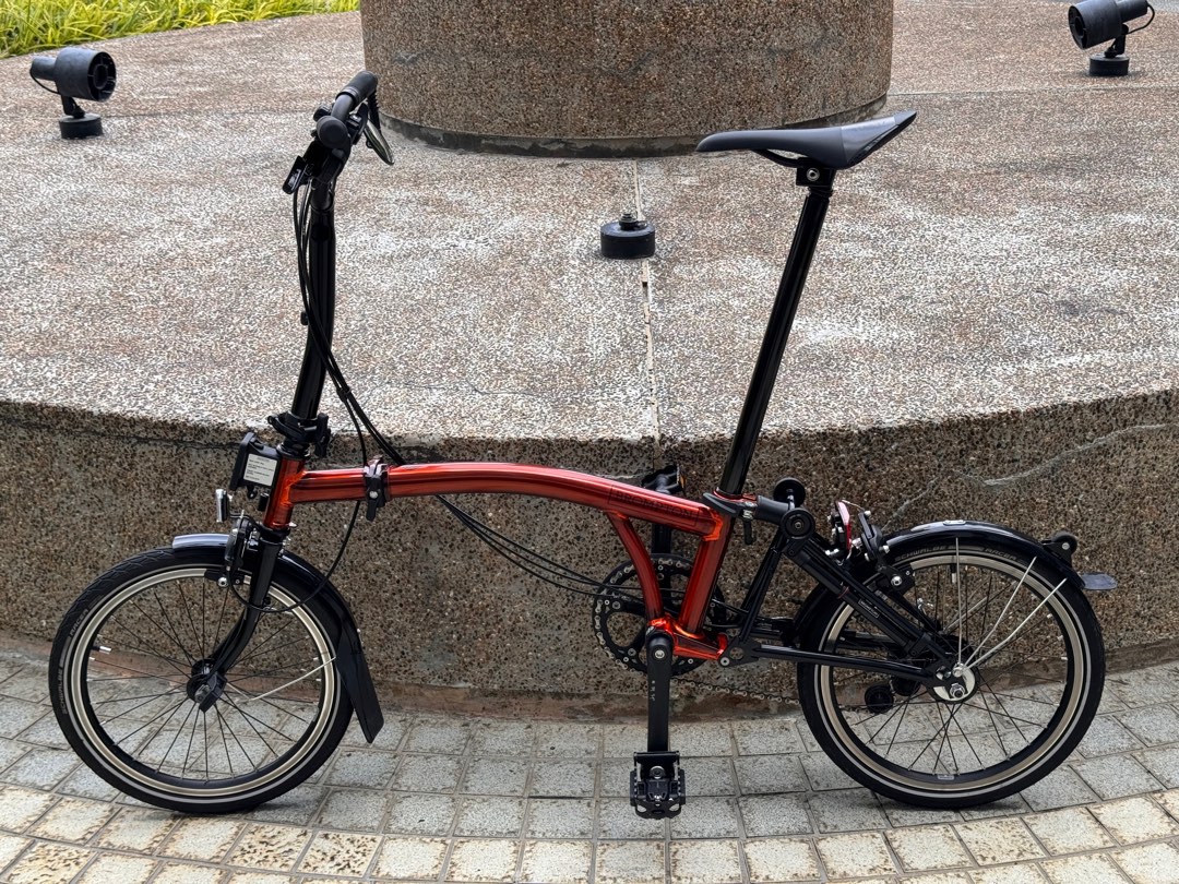 Brompton C line explorer mid flame lacquer, Sports Equipment, Bicycles ...