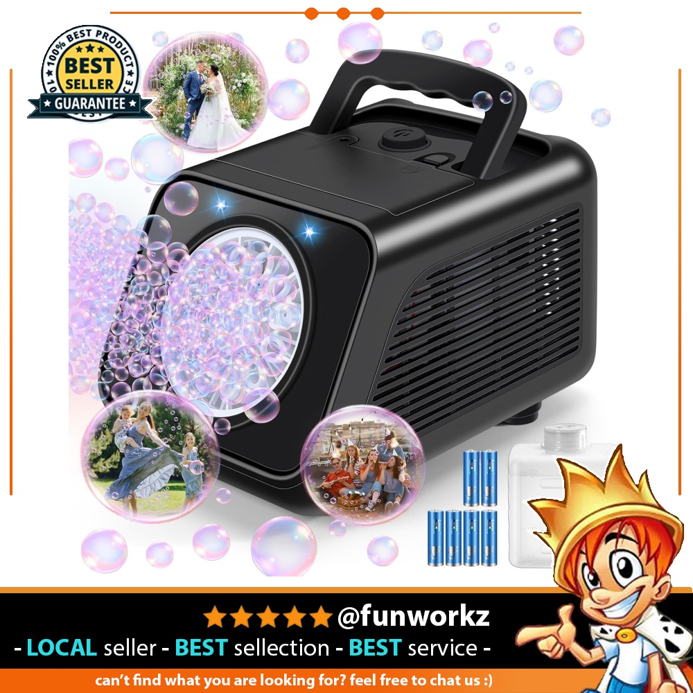 Bubble Machine Automatic Bubble Blower for Kids: Battery Operated ...