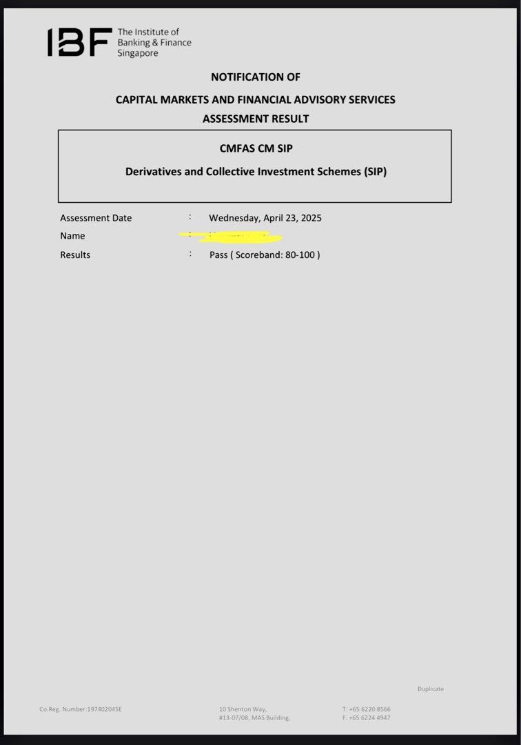 CMFAS SIP/M6A, Everything Else on Carousell