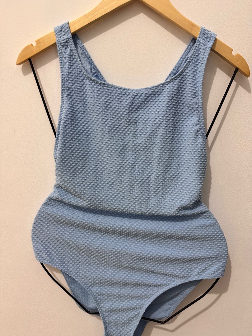 DOTTED X-BACK SWIMSUIT - LARGE, Women's Fashion, Swimwear, Bikinis ...