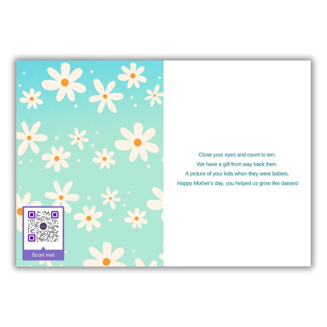 FiBei Greetings Mother's Day Grow Like Daisies Poetry Talking Card ...