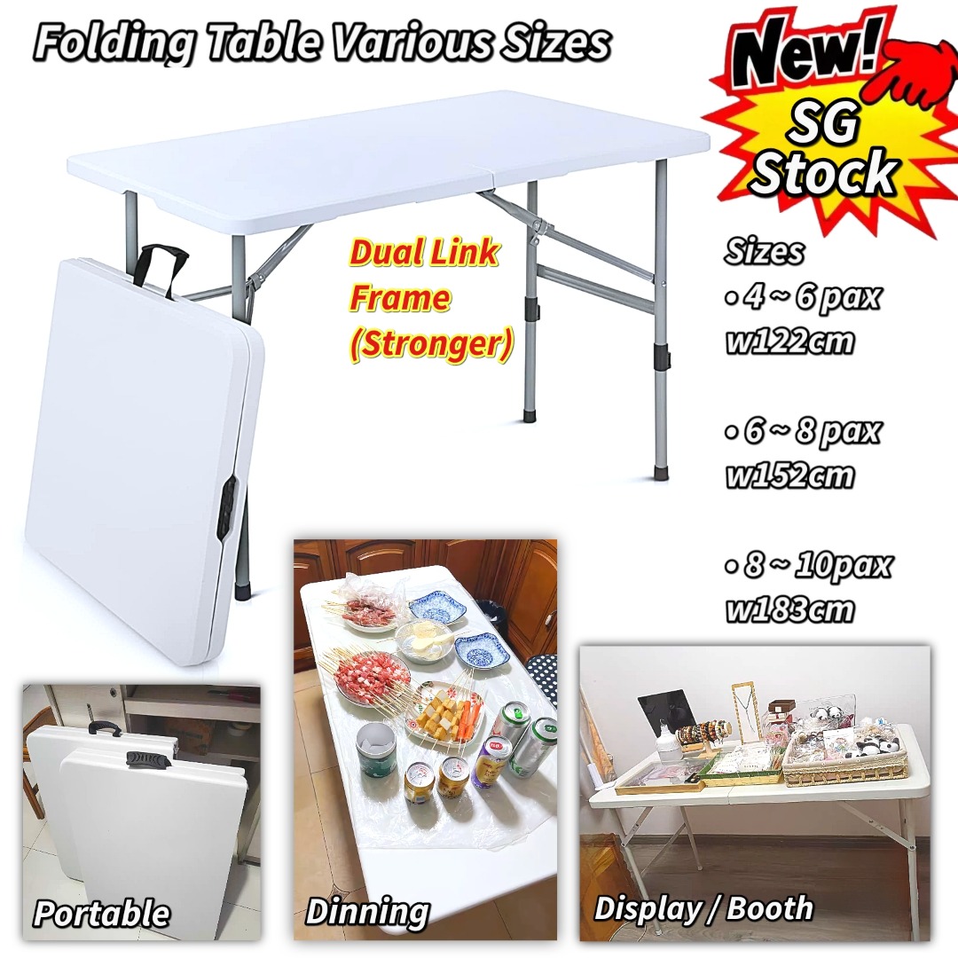 Folding table portable table, Furniture & Home Living, Furniture, Tables & Sets on Carousell
