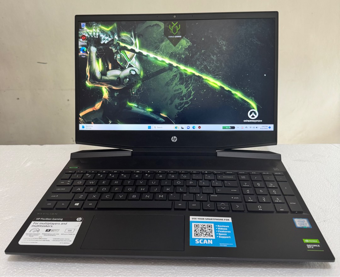 HP Pavilion Gaming | 4gb Nvidia GTX 1650 Videocard | i7-9750H 12cpu ...