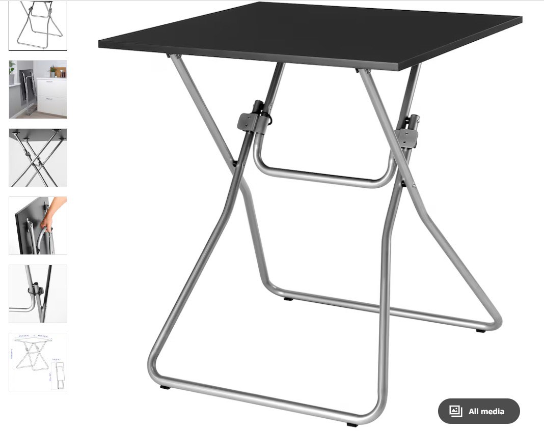 IKEA foldable table, Furniture & Home Living, Furniture, Tables & Sets ...