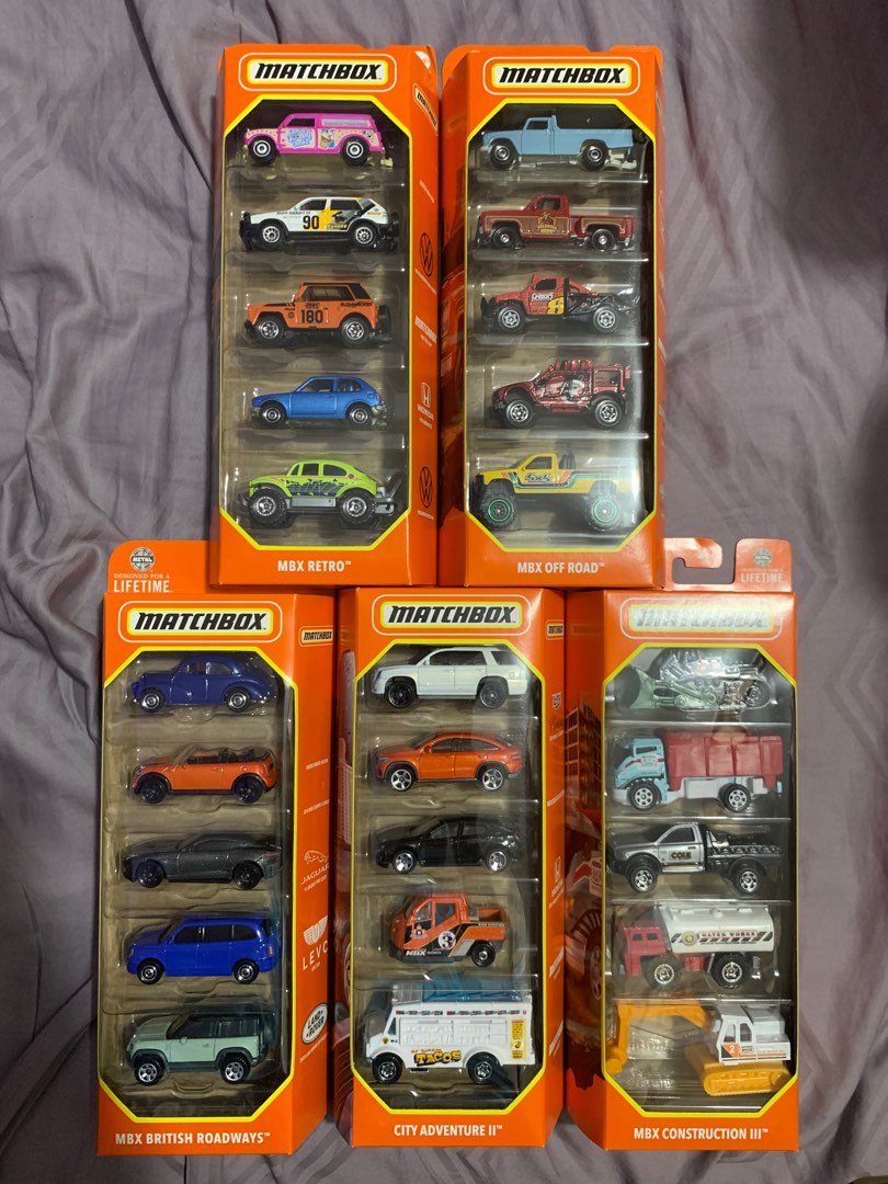 Matchbox 5 Pack MBX Retro Off Road British Roadways City Adventure II ...
