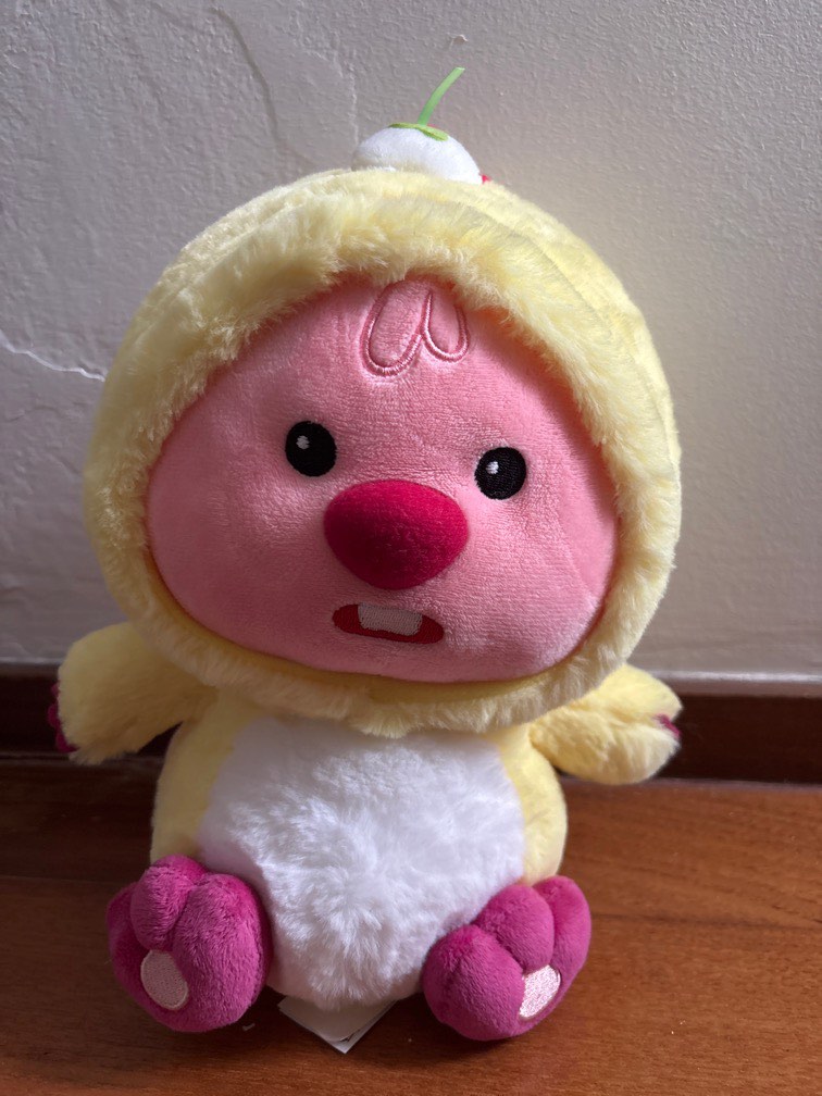 Miniso Loopy (Chicken) hooded plushie, Hobbies & Toys, Toys & Games on ...