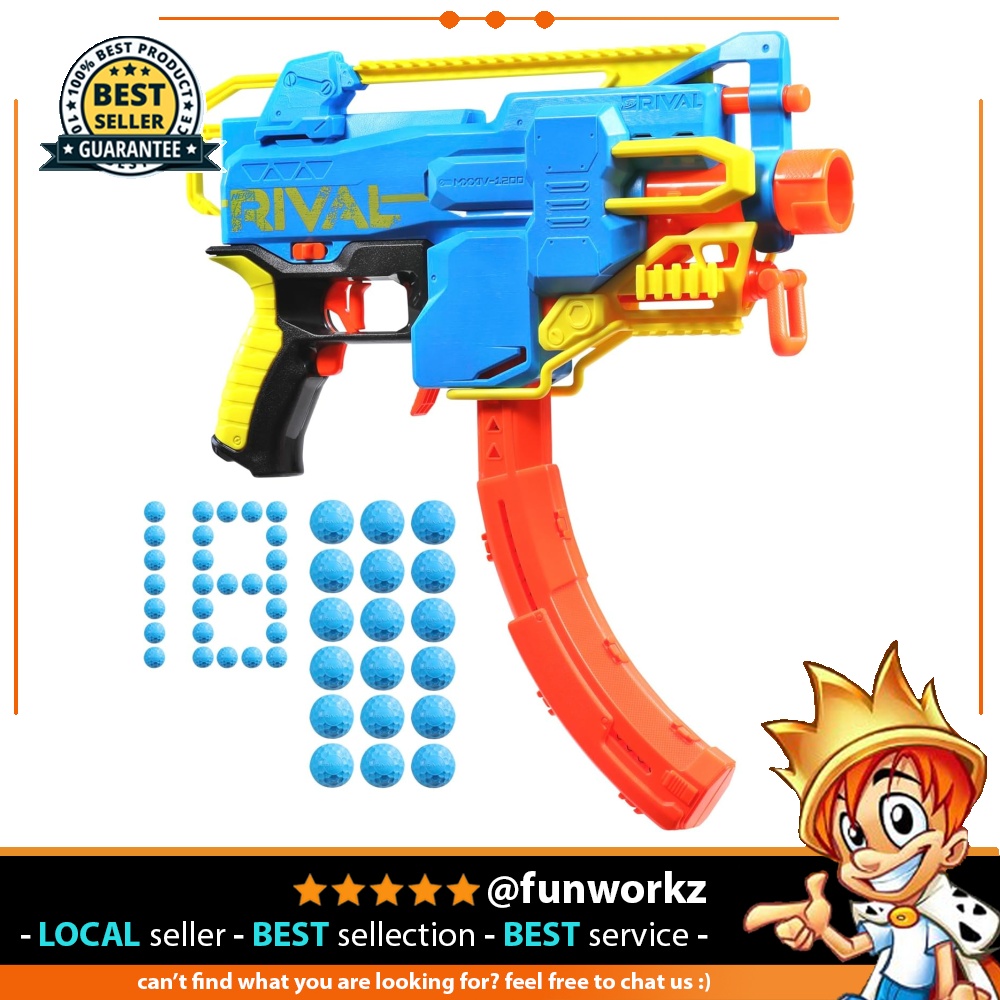 Nerf Rival Challenger MXXIV-1200 Motorized Blaster, Curved 12 Round ...